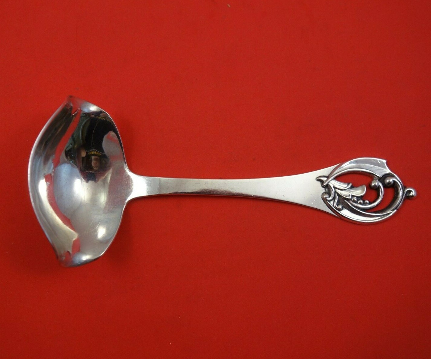 Jens Sigsgaard Danish Sterling Silver Gravy Ladle with Spout 7 1/2 ...