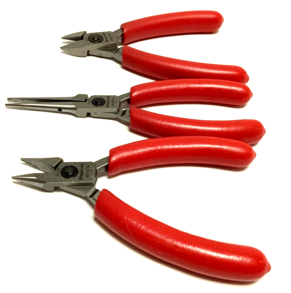 NEW Snap-on™ PLP300A 3-piece Red Precision Plier Kit P91045 P87150 ...