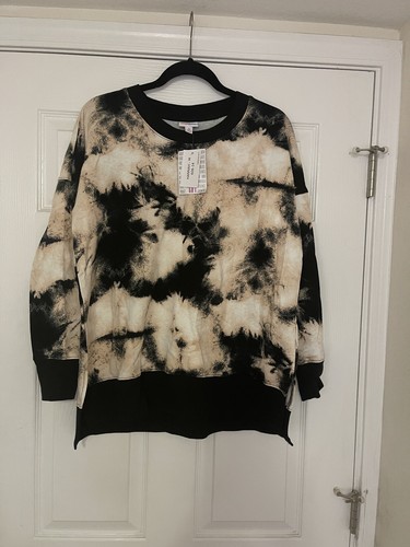 New Release Lularoe Medium M Hannah Black White pinkish tan Tie Dye NWT ...