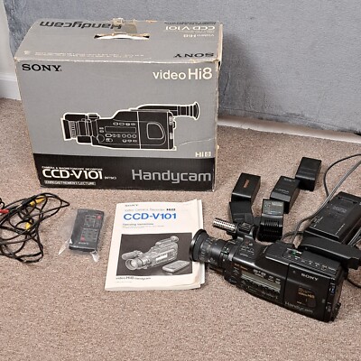 Sony Handycam Video Hi8 Camera ccd-v1 With Box And Charger For Parts Or ...
