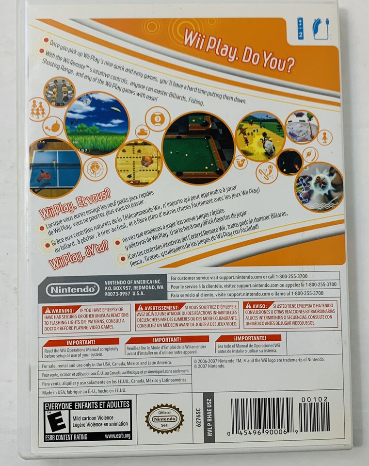 Wii Play Nintendo Wii 2007 Complete 45496900069 | eBay