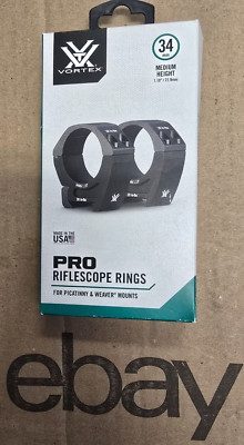 Vortex Optics Pro 34mm Medium Scope Rings - Black (PR34-M) SAME DAY ...