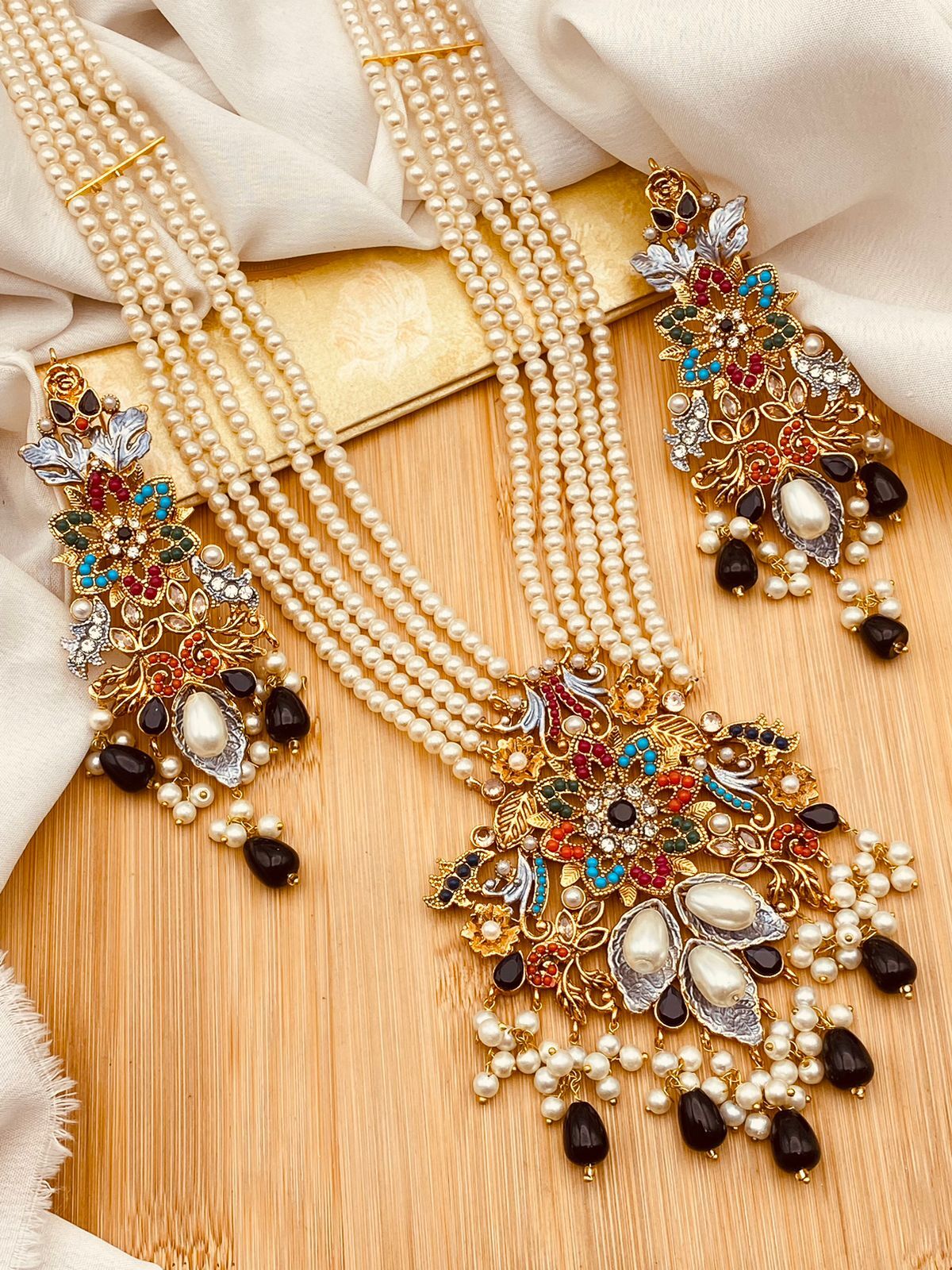 Royal Rani Mala Haar with Earrings Indian/Pakistani Bridal/Partywear 6 ...