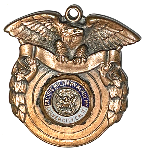 RARE BRONZE Pacific Military Academy Culiver City Cal. Eagle Badge. | eBay