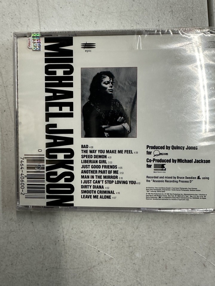 Michael Jackson - Bad Rare Promo CD Still Sealed!!! 74644060027 | eBay