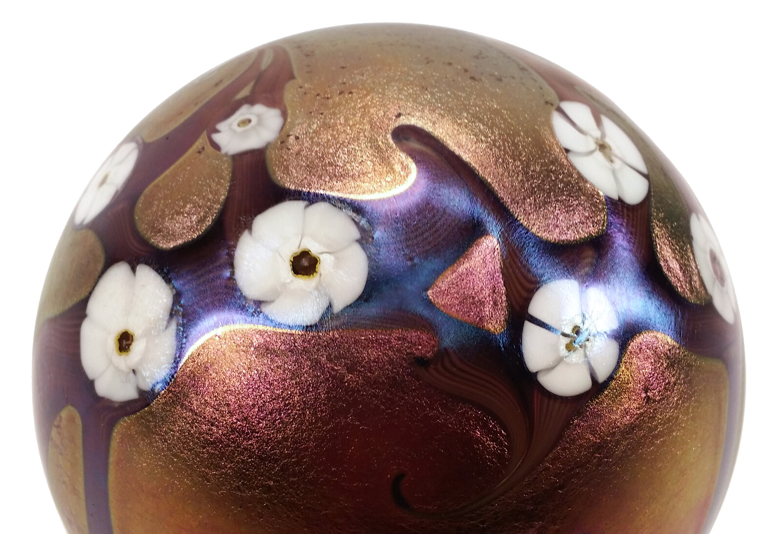 LARGE 2004 ZELLIQUE CALIFORNIA ART GLASS PAPERWEIGHT HAWTHORNE JOSEPH ...