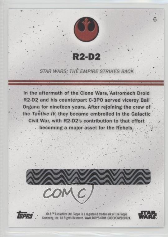 2016 Topps Star Wars Card Trader Physical Cards Blue R2-D2 #6 2k3 | eBay