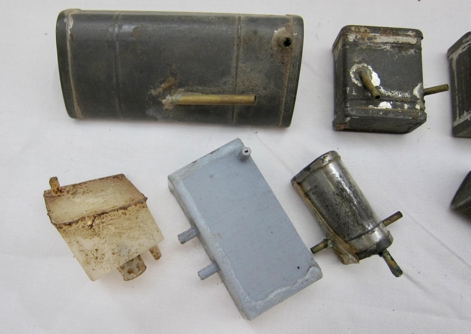 Eight Various Small Fuel Tanks for R/C or Control Line Model Airplanes ...