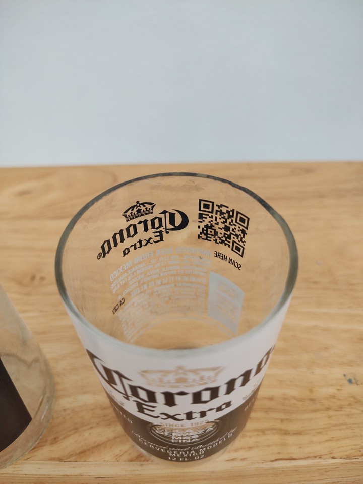 Corona beer bottle drinking glasses. Upcycled, with logo. 8oz. | eBay