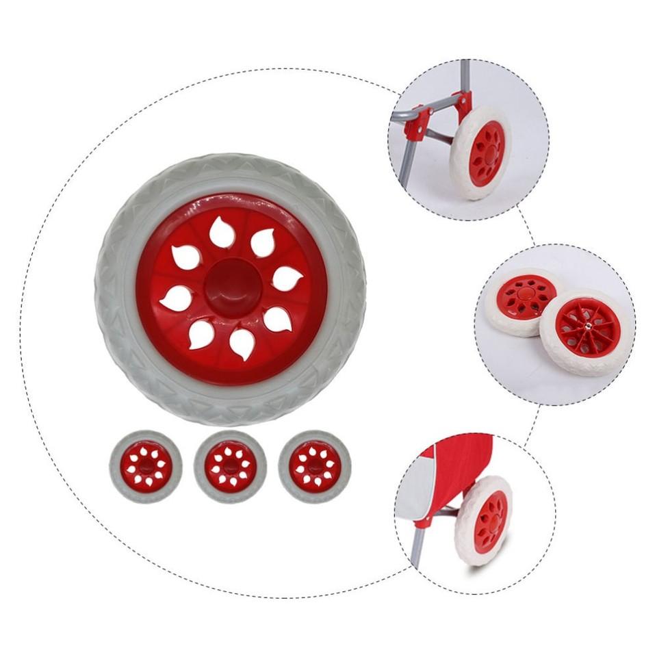 4 Pcs Shopping Trolley Wheels Luggage Auxiliary Caster Replacement ...