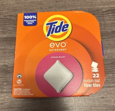 Tide Evo Laundry Detergent Tiles (22 Ct) Spring Blast Concentrated ...
