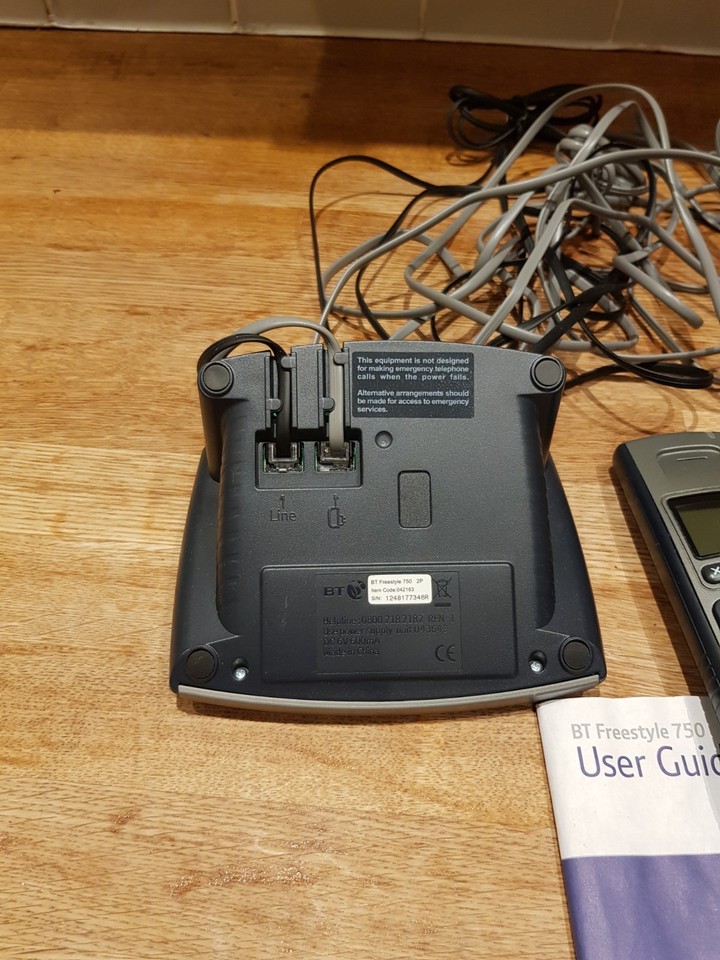 BT Freestyle 750 Base & Handset Answering Machine Grey Big Button Easy ...