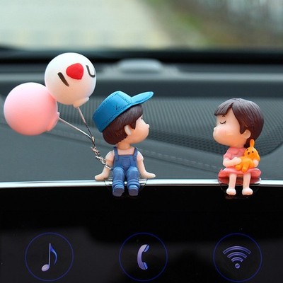 Car Dashboard Decor Figure Ornament Sweet Accessories Cartoon Interior ...