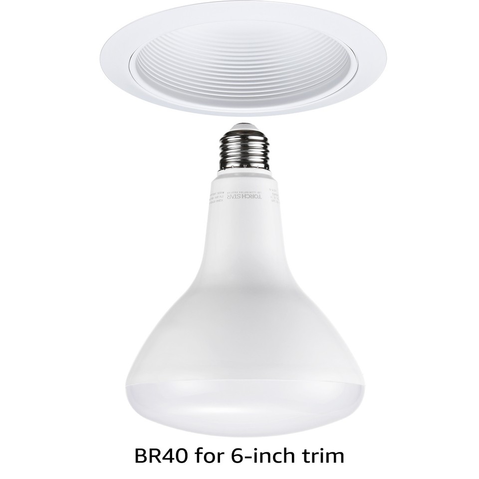 17W Dimmable LED BR40 Light Bulb, 100W Equivalent, 1400lm, 3000K/4000K ...