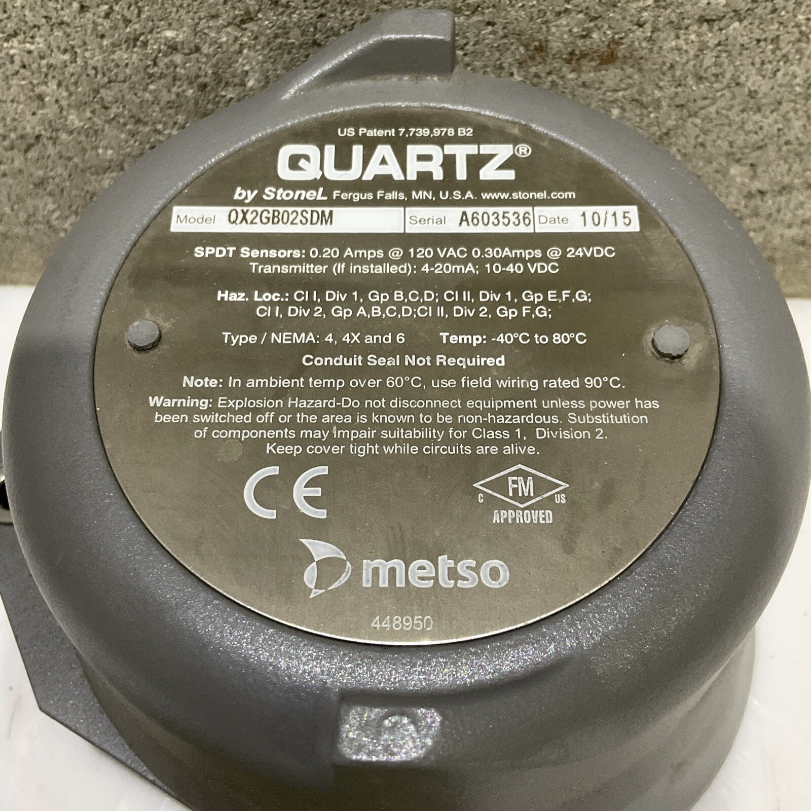 STONEL QUARTZ QX2GB02SDM POSITION SWITCH 120 VAC .30 AMPS 24 VDC 678 | eBay