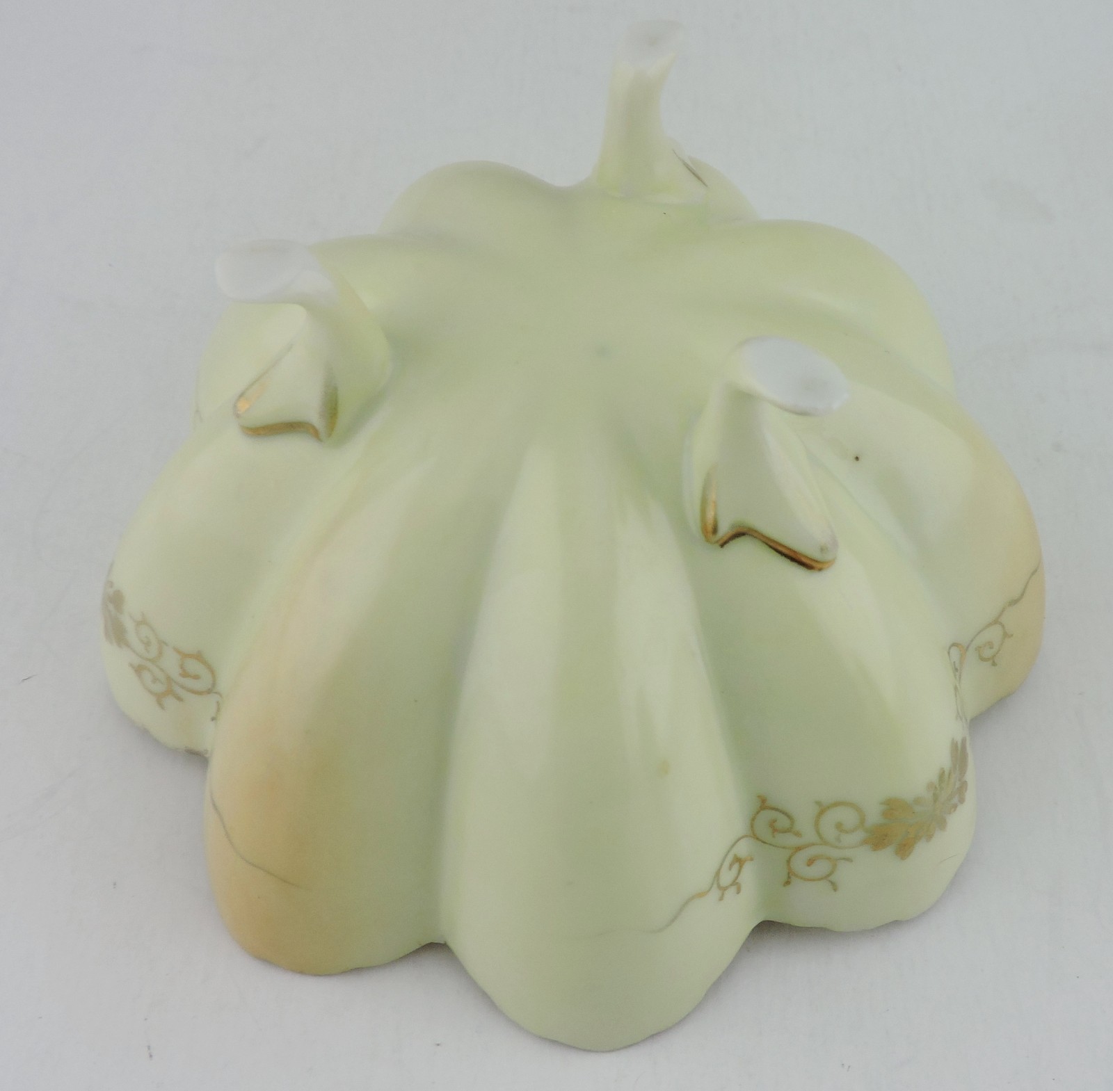 VINTAGE NIPPON OR NORITAKE PALE YELLOW SHELL BOWL,GOLD,MORIAGE,HAND ...