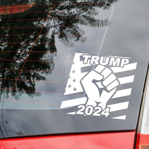 Trump 2024 Fist MAGA USA Flag Patriot Die Cut Decal Vinyl Stickers for ...