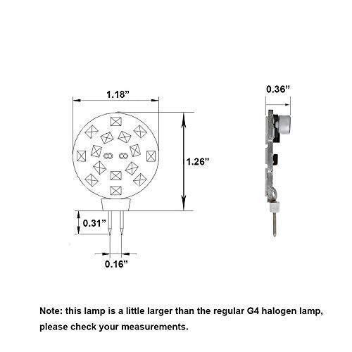 12v G4 Led Bulb 3w Bipin Led Disc Light 2030 Watt Equivalent Cool White ...