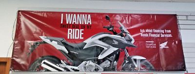 HONDA MOTORCYCLE DEALER ADVERTISING BANNER WITH NC700X CYCLE ON IT. 3FT ...