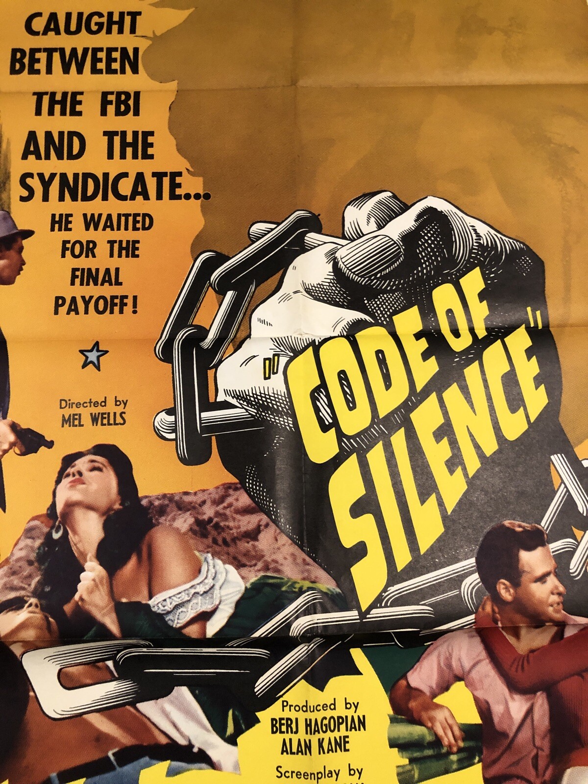 CODE OF SILENCE 1960 Original Movie Poster 27X41 Terry Becker Elisa ...