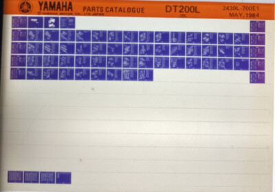 Yamaha genuine parts microfiche 1984 DT200L | eBay