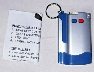 Auto Emergency Key Chain, Glass Breaker, Flasher, Emergency Escape, New ...