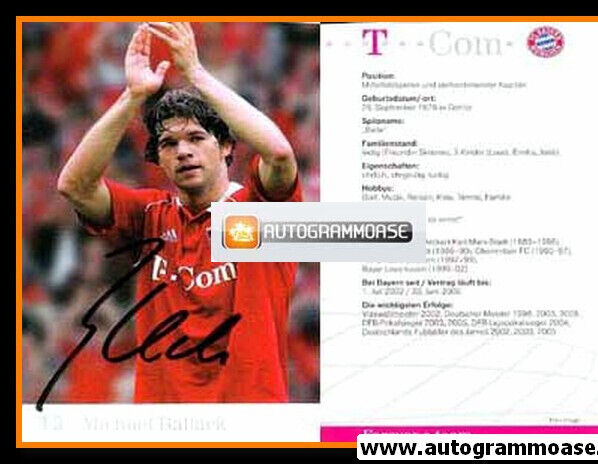 Autogramme De Football | FC BAYERN MUNICH | 2005 | Michael BALLACK | eBay