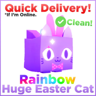 Roblox PSX Pet Simulator X Rainbow Huge Easter Cat *CLEAN + SAFE* | eBay