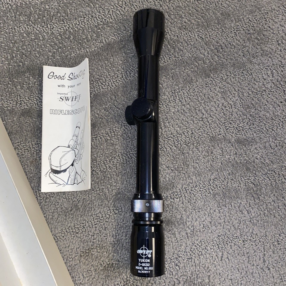 Swift Rifle Scope 3-9x 32mm Riflescope Yukon Japan Model 851 W/ Box ...