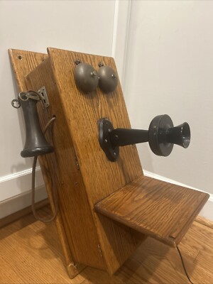 Rare! Beautiful! Antique Ole Timer Hand Crank Wall Telephone Bell ...