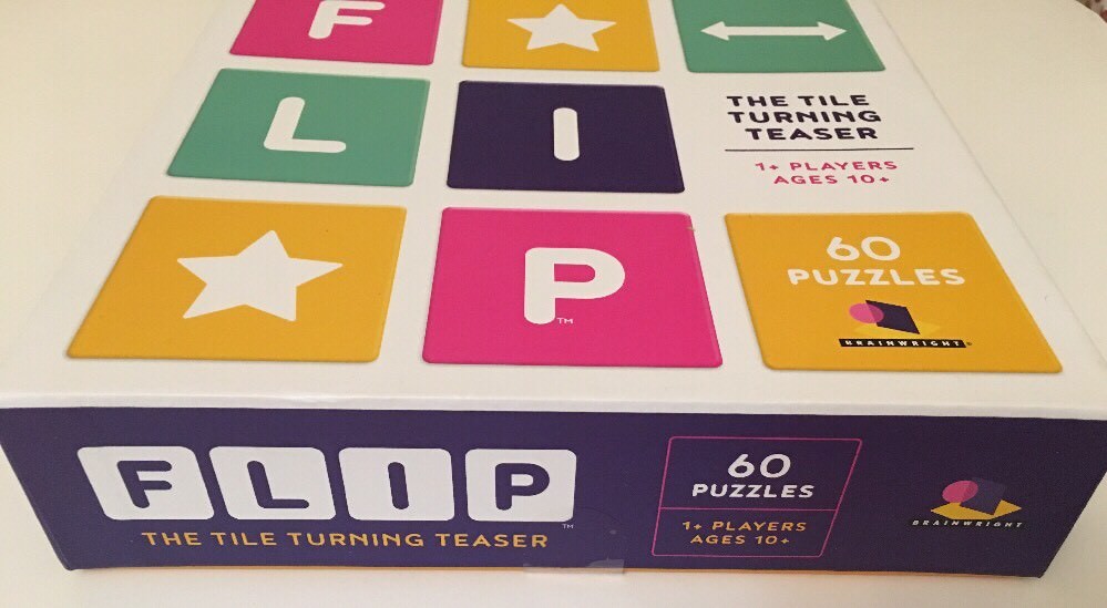 Flip The Tile Turning Teaser 60 Puzzles Board Game Brainweight Age 10 ...