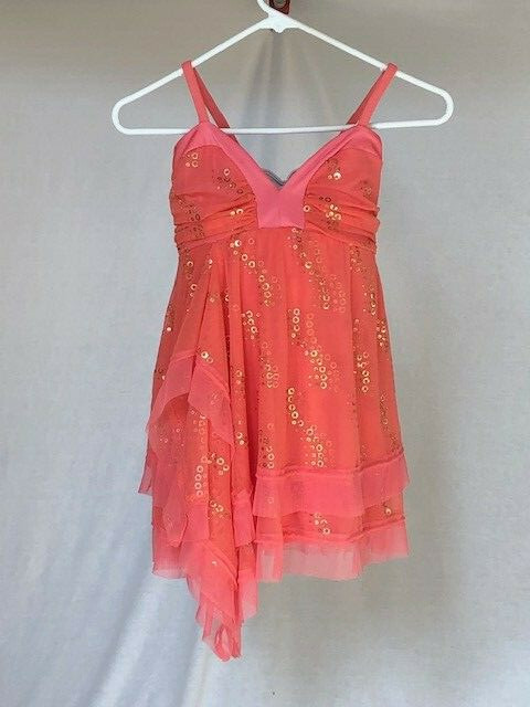 Coral Adult Multi Layered Contemporary/Lyrical Dance Costume | eBay