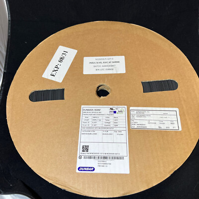 Dunbar-1635F 3/8inch Blac Spools 200 Heat Shrink 200Ft. SingleWall ...