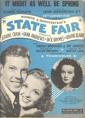 Sheet Music: State Fair/It Might as Well be Spring/Rodgers ...
