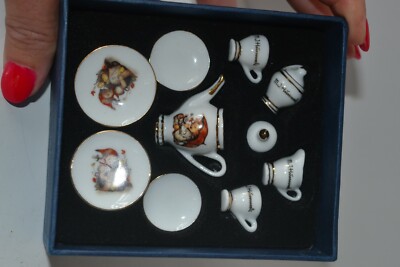 Reutter Porzellan Porcelain Germany Miniature Tea Set Hummel In Box | eBay