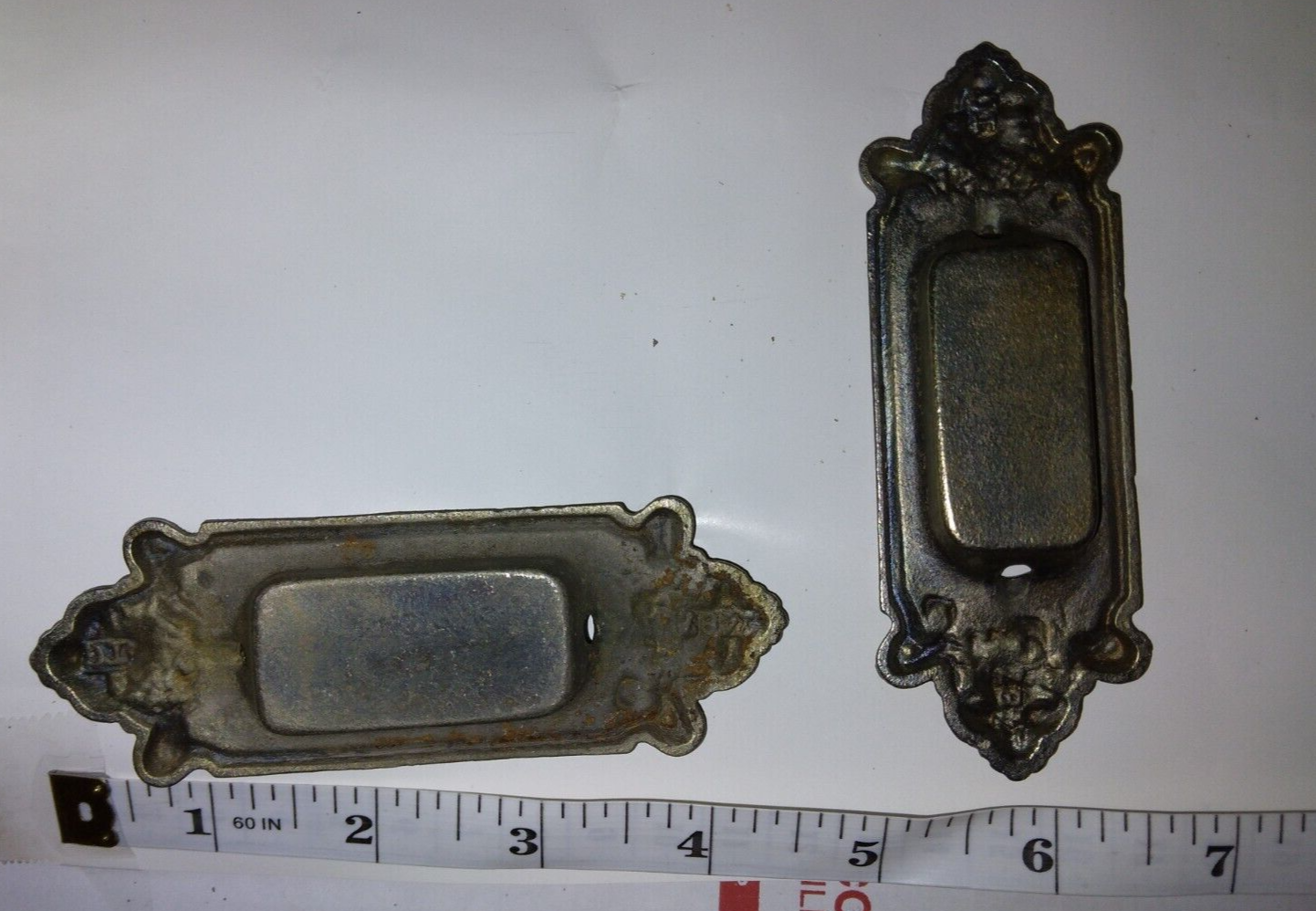 2 Vintage Ornate Window Sash Lifts Recessed (H8) | eBay
