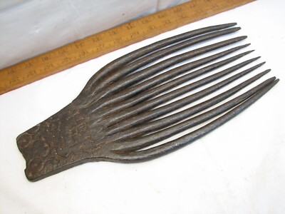 Antique Hand Forged Flax Hemp Hetchel Farm Tool Hatchel Comb Linen ...