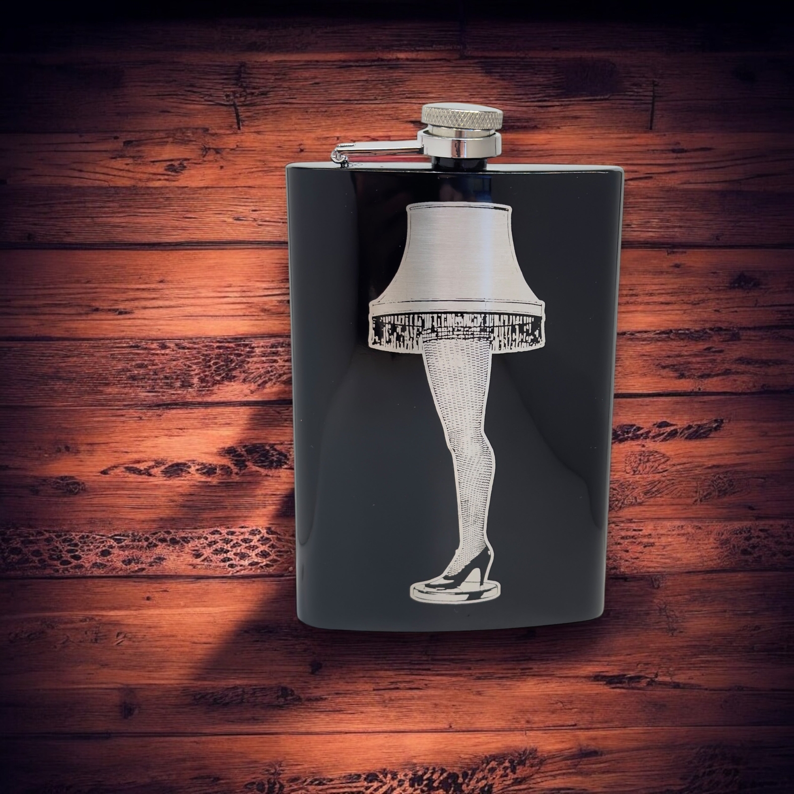 8oz BLACK Leg Lamp Flask | eBay