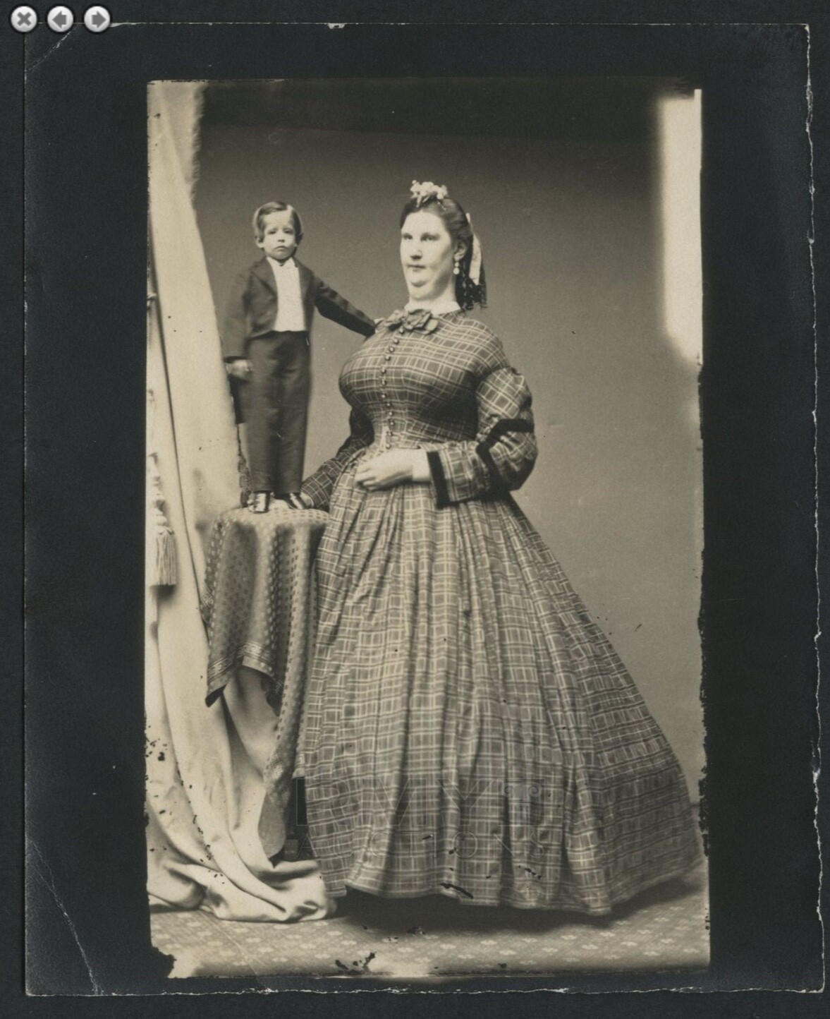 1880s Anna Haining Bates -Tallest Woman & Smallest Man of Barnums ...