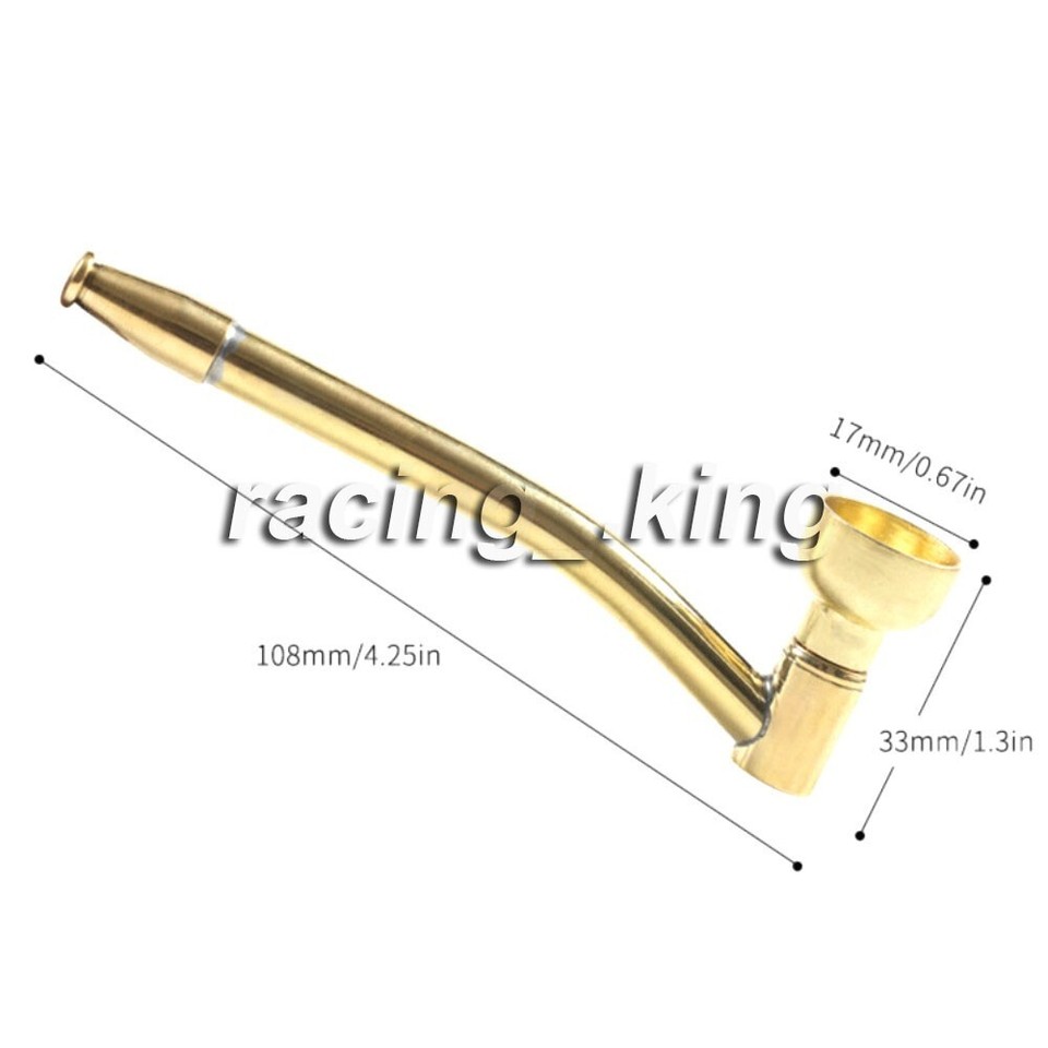Traditional Brass Bend Stems Metal Smoking Tobacco Pipes Portable ...