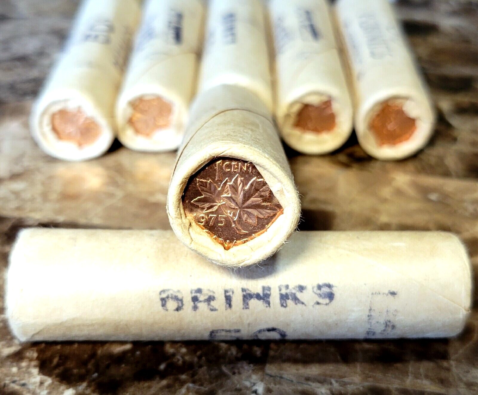 Canada 1975 Choice BRINKS Original Mint Wrapped Roll of Pennies!! | eBay