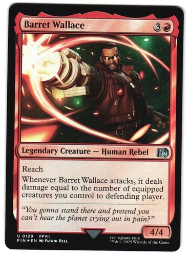 Barret Wallace Foil 129 U FINAL FANTASY MTG | eBay