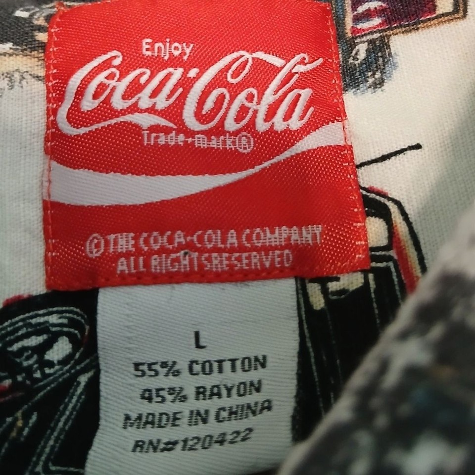 Coca Cola Muscle Car / Gas Station All Over Print Button Down Shirt Men ...