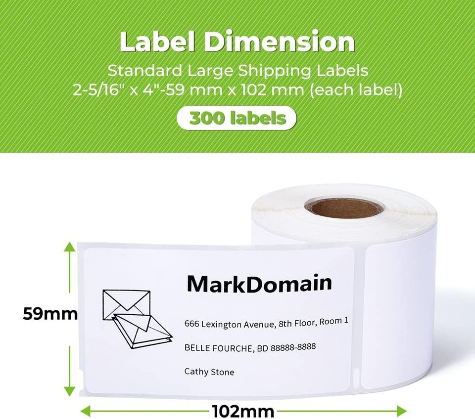 30256 Shipping Label 2-5/16" x 4" For DYMO LabelWriter 300 310 320 330 ...