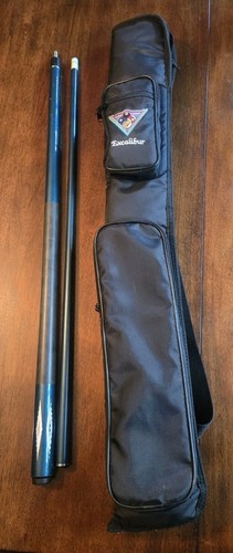 Vintage Excalibur Billiard Cue w/ Case 58 3/8" 19 Oz Fiberglass Bonded ...