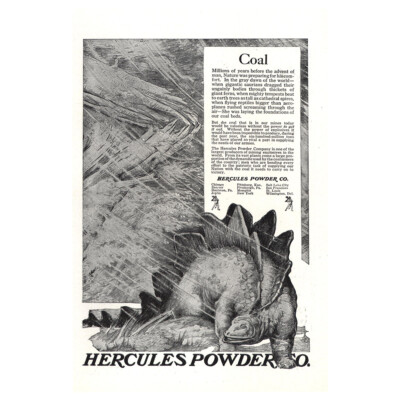 1918 Hercules Powder: Coal Millions of Years Before Vintage Print Ad | eBay