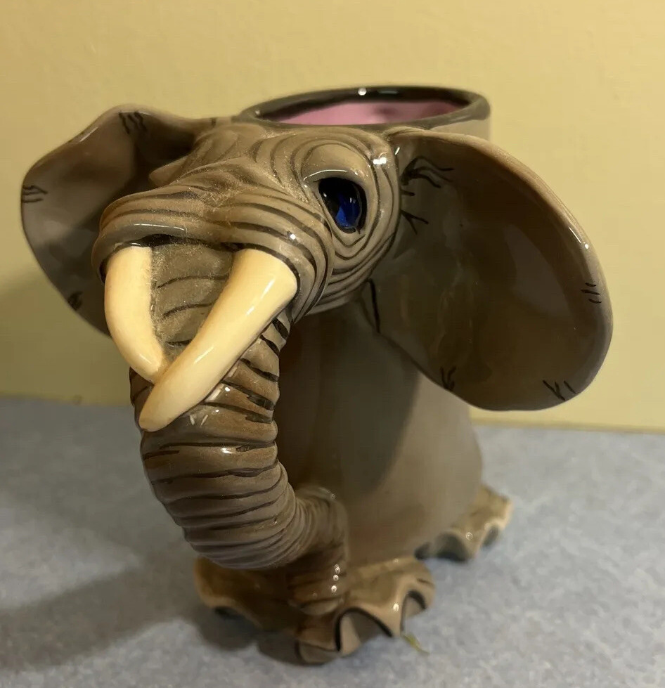 Vintage SWAK Walter ceramic Elephant mug by Lynda Corneille hand ...
