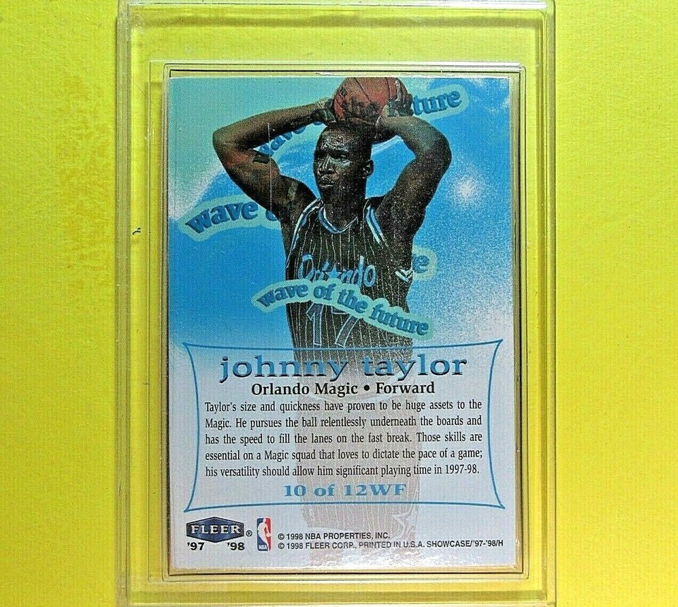 JOHNNY TAYLOR 1997 WAVE OF THE FUTURE Fleer #10 Orlando Magic | eBay