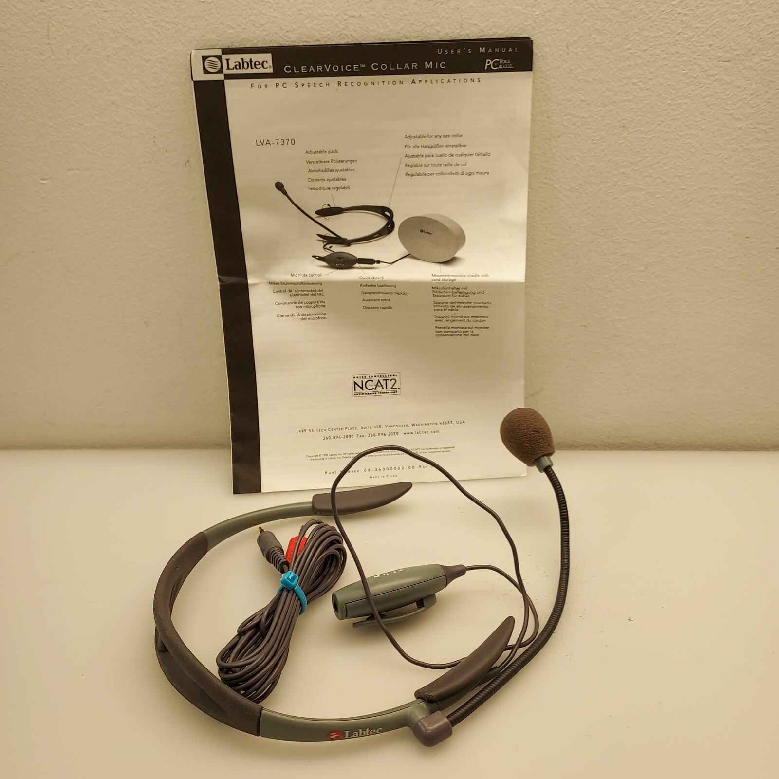 Labtec Lva-7370 ClearVoice Collar Microphone for sale online | eBay