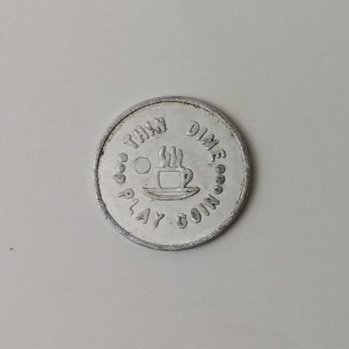 Vintage Thin Dime Play Coin 10 Cent Coffee Cup Aluminium Token 16mm | eBay
